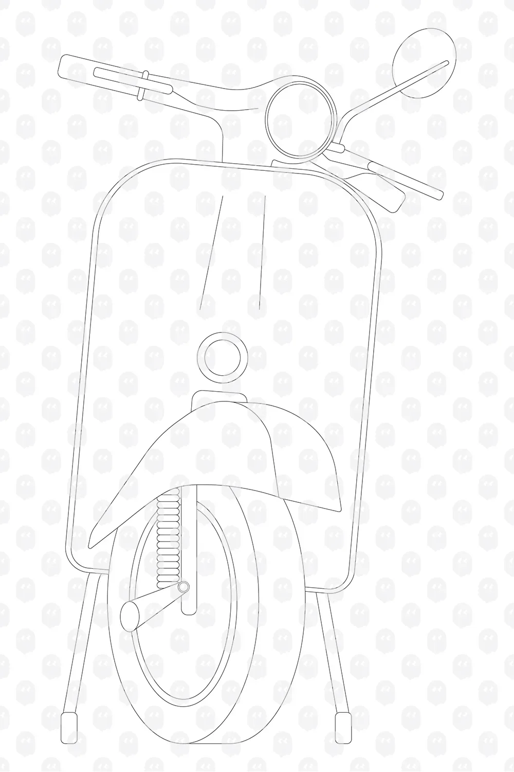 A Scooter CAD Block Drawings | Archade