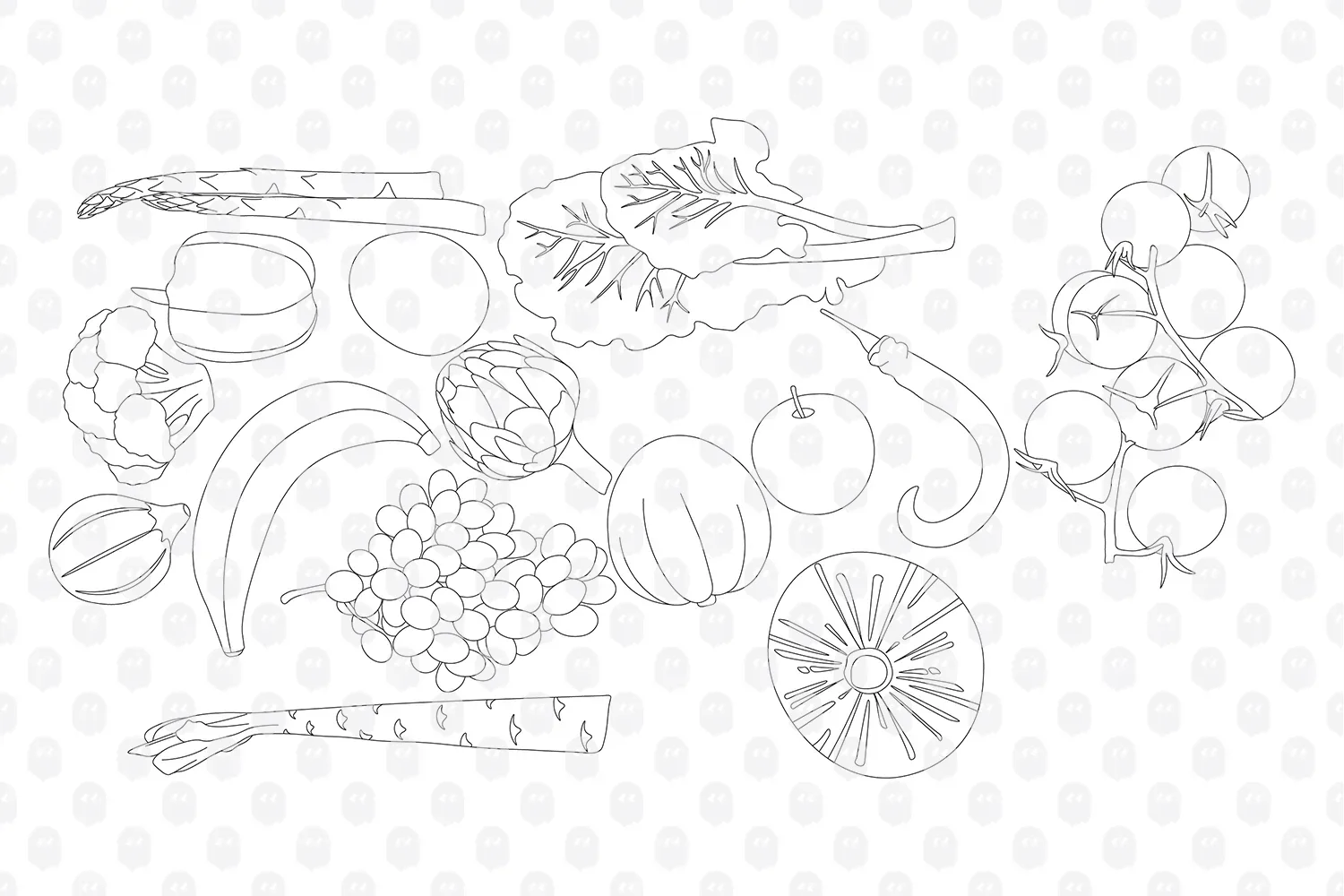 Fruits And Vegetables CAD Block Drawings | Archade