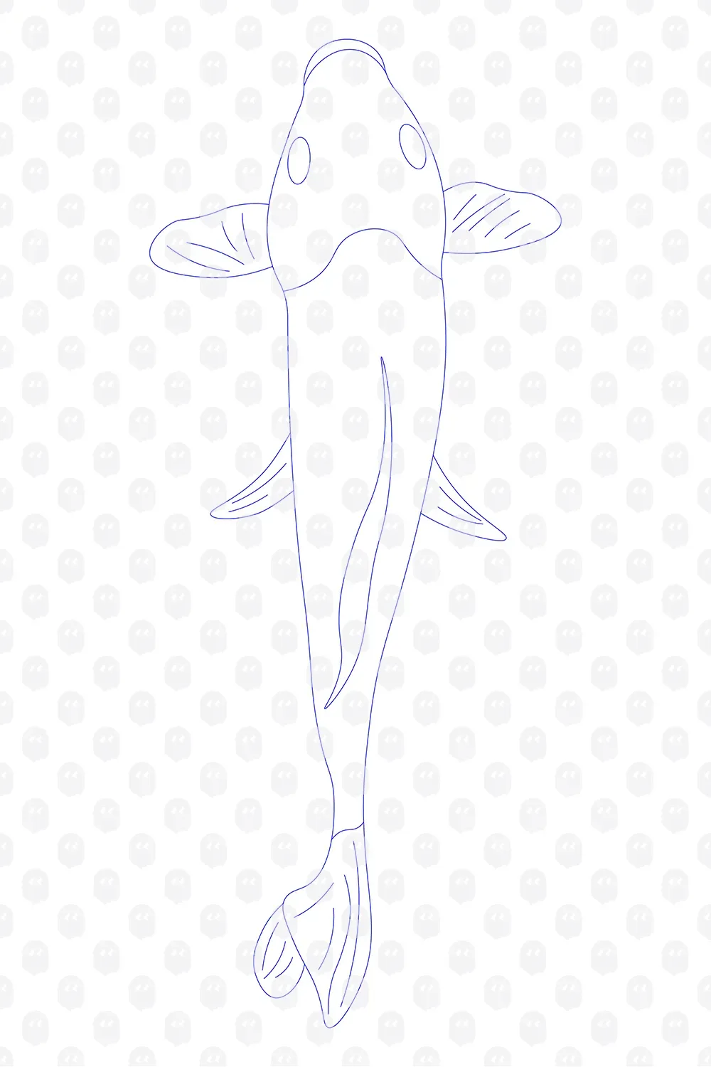 Blue Koi Fish CAD Block Drawings | Archade