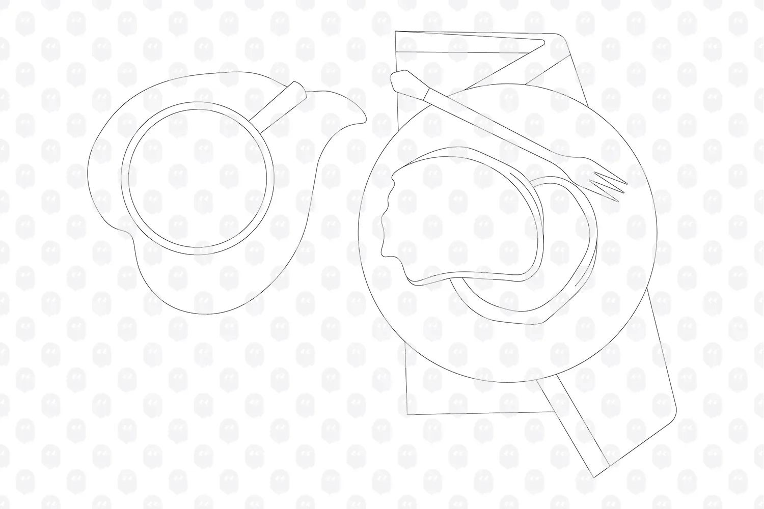 Cake And Coffee CAD Block Drawings | Archade