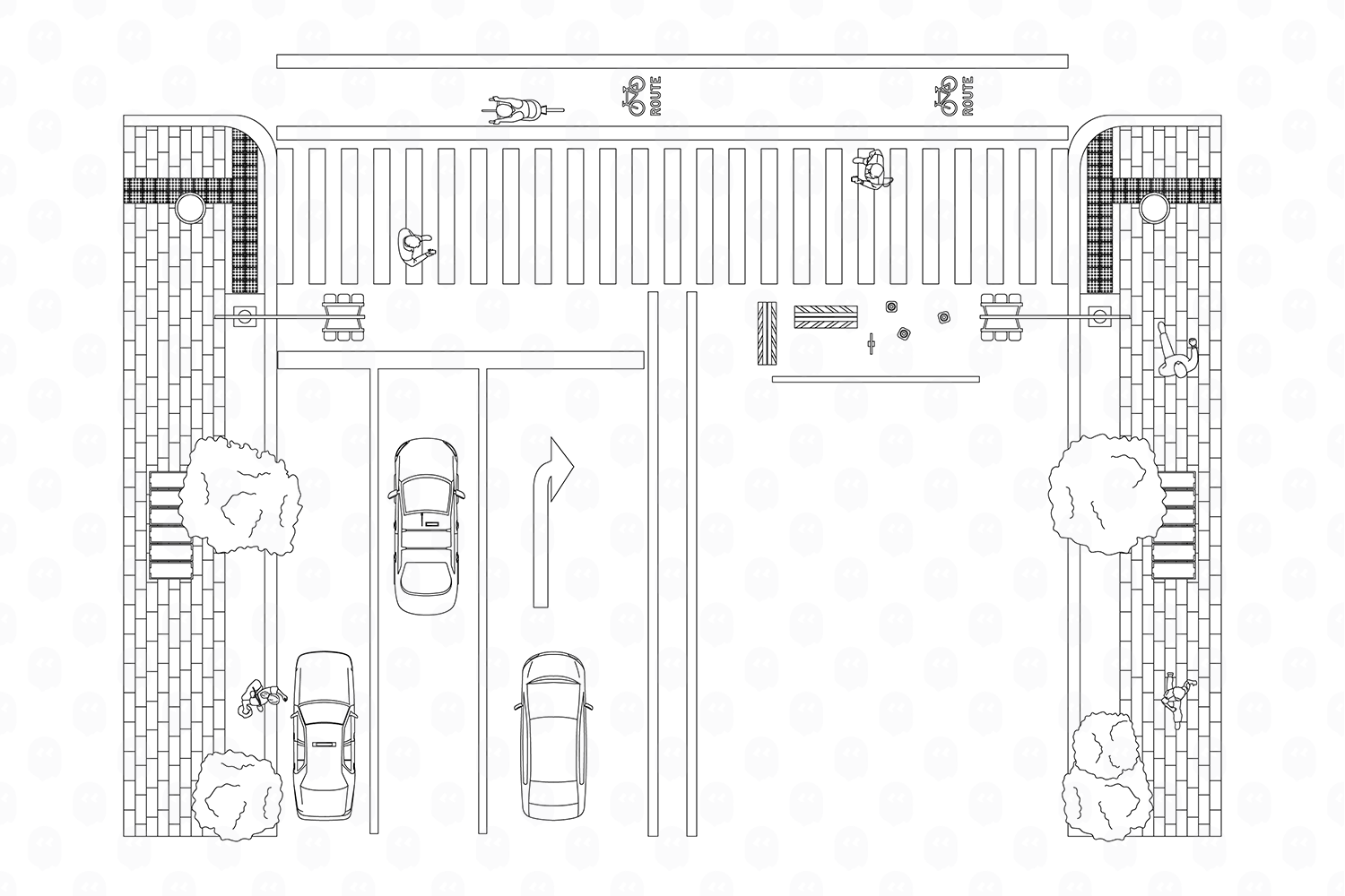 Architectural Cad Blocks Street