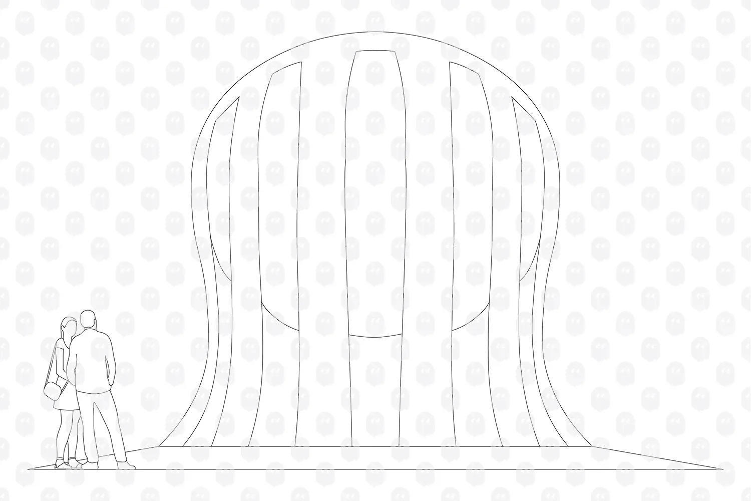 A Monumental Statue CAD Block Drawings | Archade