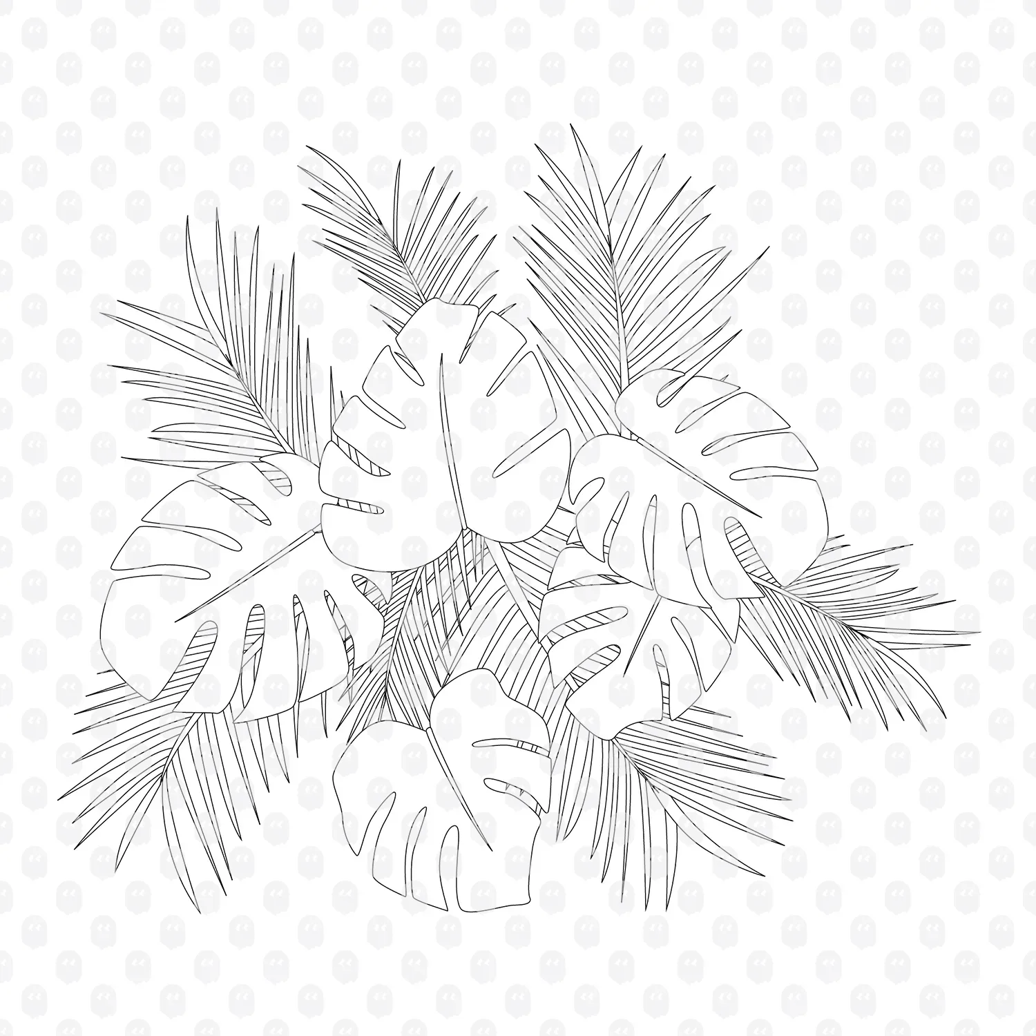 Monstera Plant CAD Block Drawings | Archade