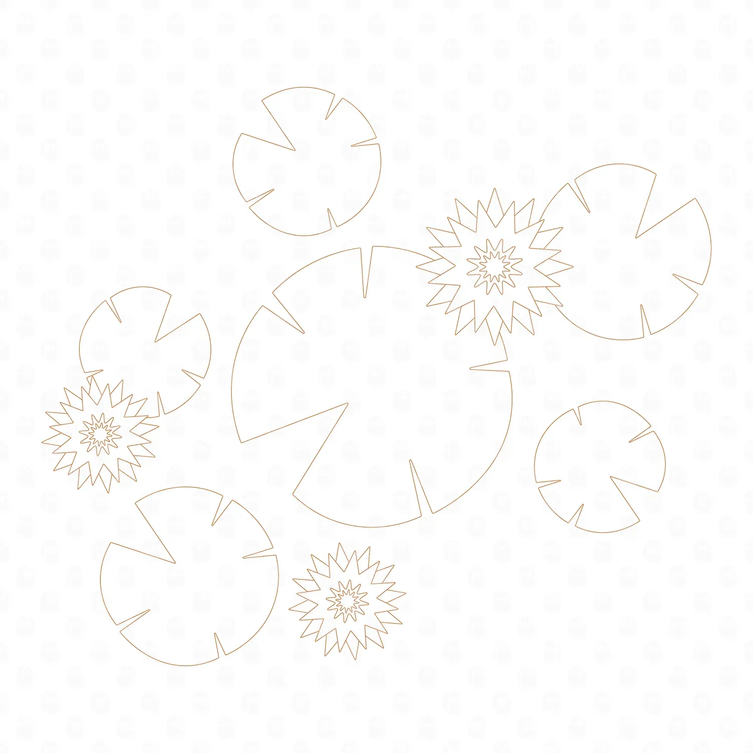 Lotus Flowers CAD Block Drawings | Archade