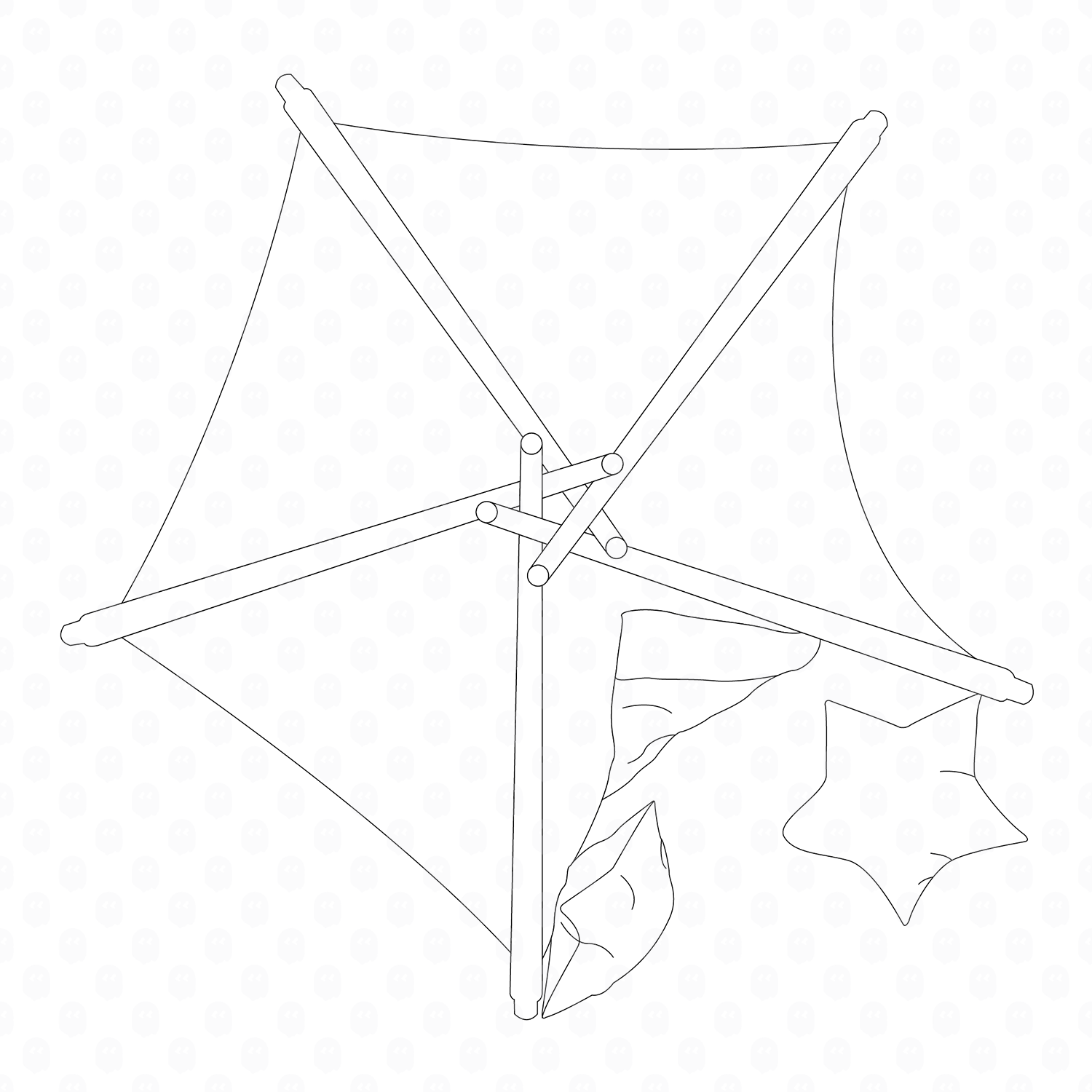 Tent Block Autocad Drawing Tensile Umbrella Free CAD Drawings